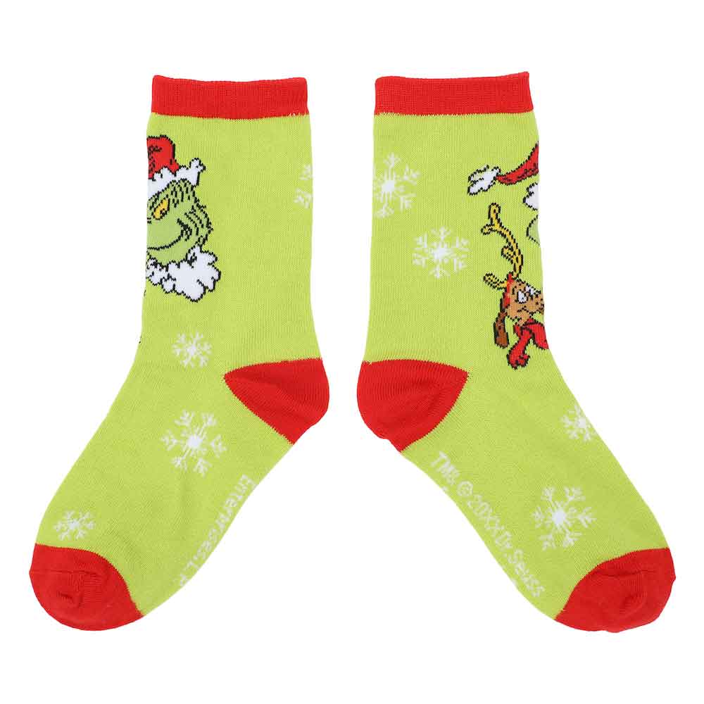 Dr. Seuss How the Grinch Stole Christmas 3 Pair Youth Crew Box Set ...