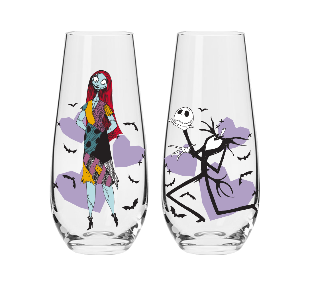 The Nightmare Before Christmas - 2pc Stemless Fluted Glass Set ...