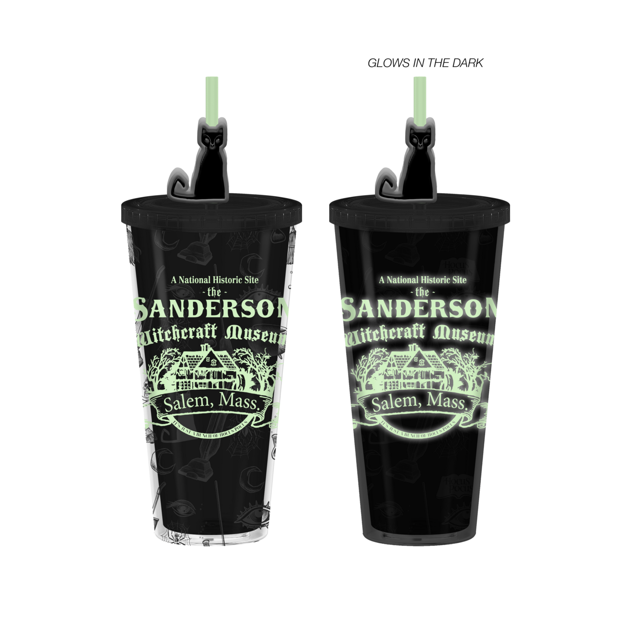 Hocus Pocus Glow in the Dark 24oz Plastic Cold Cup w/ Lid – Kryptonite ...